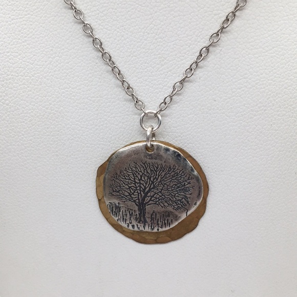 Vintage | Jewelry | Sterling Silver Family Tree Pendant Necklace | Poshmark